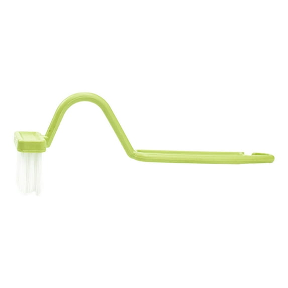 8" V Type Plastic Curved Toilet Brush Cleaning Toilet Corner Rim (Blue ...