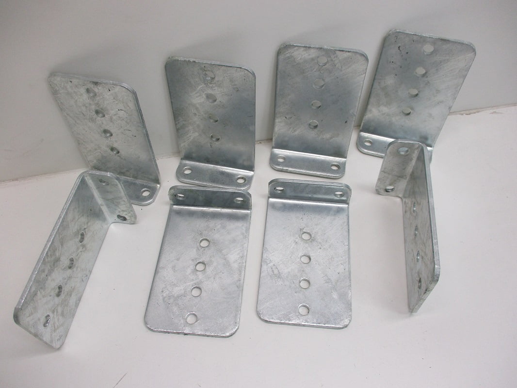 (8) Vertical Pontoon Boat Trailer Bunk Bolster L Brackets / 5" by 8 ...