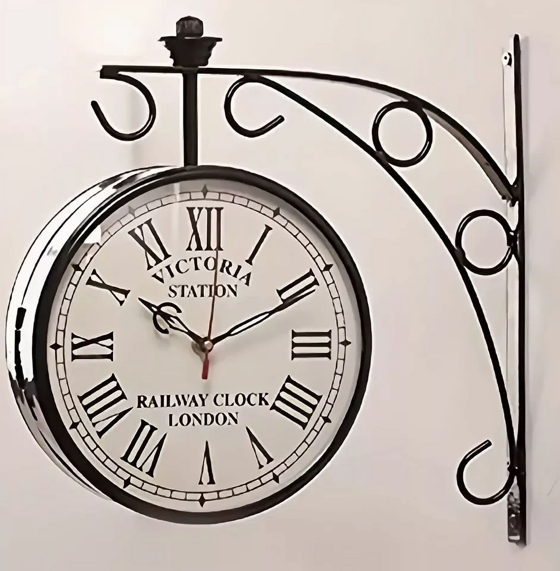8" Vintage Railway Station Clock Double Sided Station Clock Nautical ...