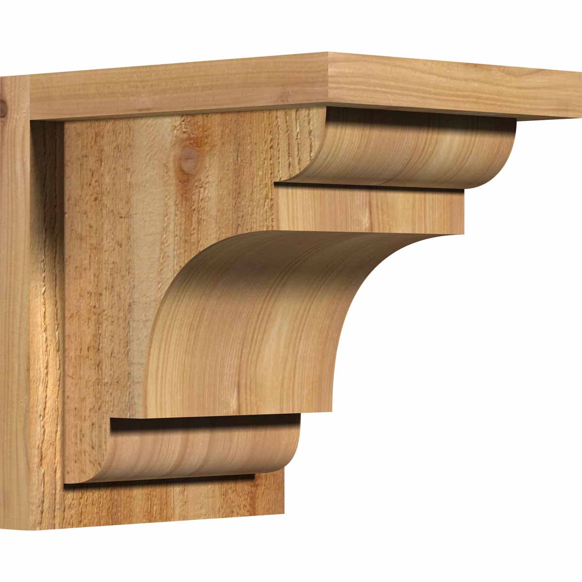 8"W x 10"D x 10"H New Brighton Rough Sawn Corbel w/Backplate, Western ...