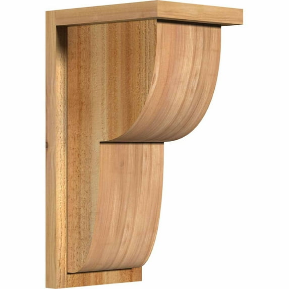 8"W x 10"D x 18"H Crestline Rough Sawn Corbel w/Backplate, Western Red ...