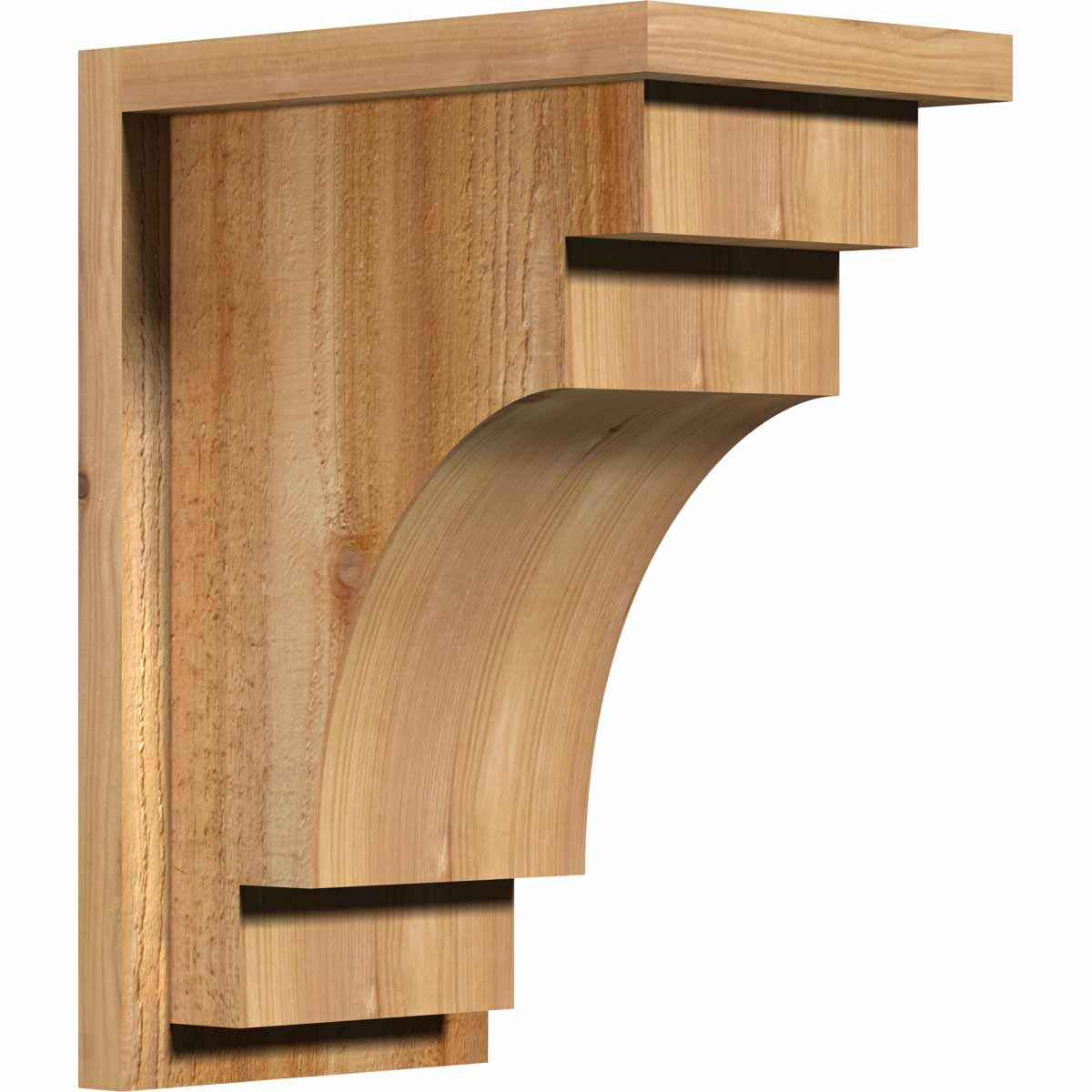 8"W x 12"D x 16"H Mediterranean Rough Sawn Corbel w/Backplate, Western ...