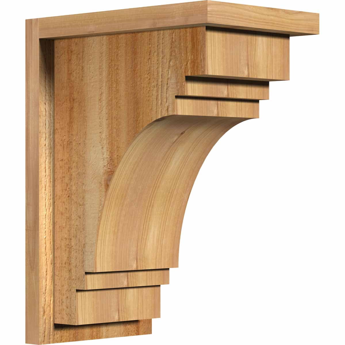 8"W x 12"D x 16"H Pescadero Rough Sawn Corbel w/Backplate, Western Red ...