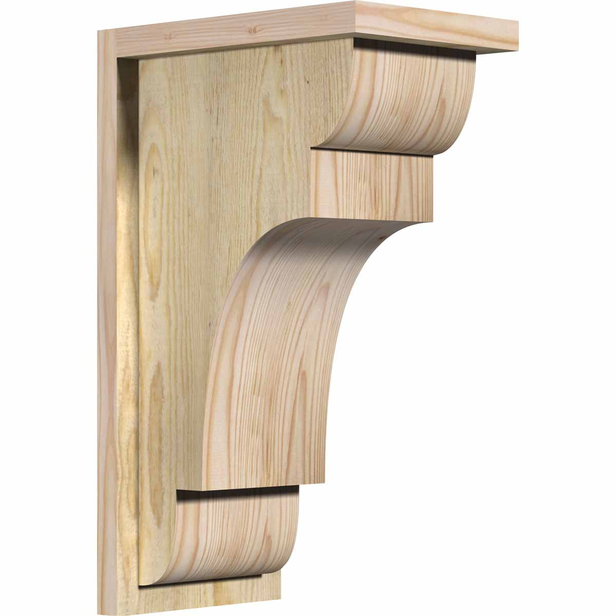 8"W x 12"D x 20"H New Brighton Rough Sawn Corbel w/Backplate, Douglas ...