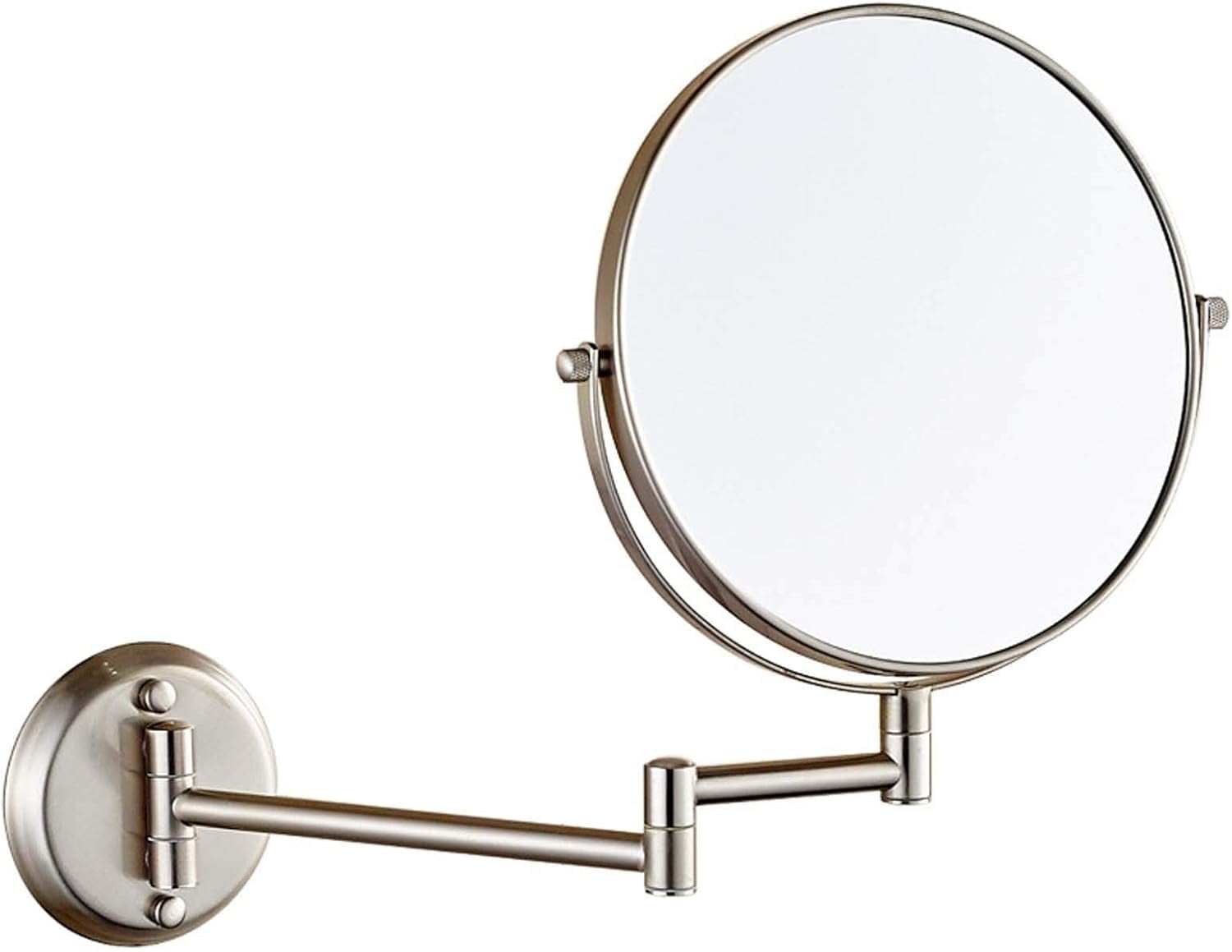 8'' Wall Mounted Mirror, 360° Swivel Extendable Cosmetic Vanity Mirror ...