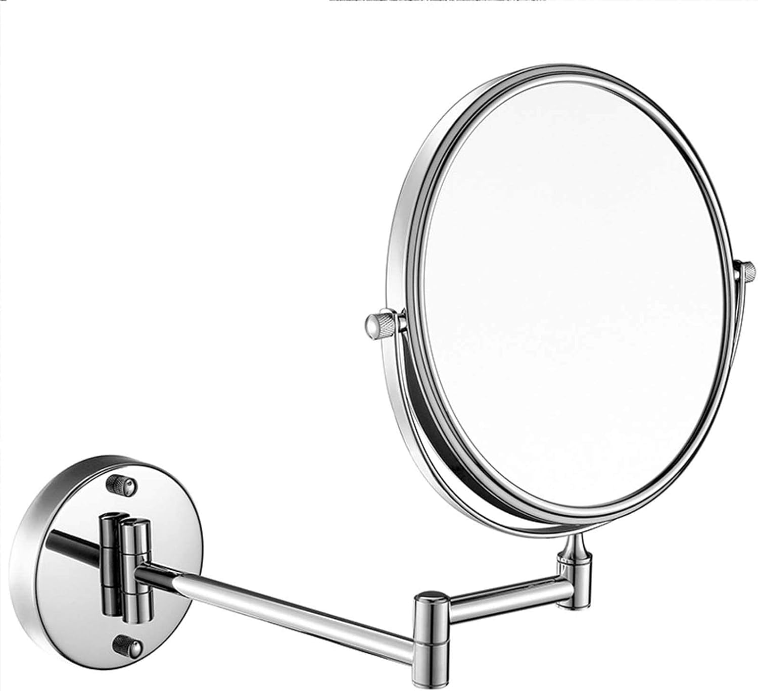 8'' Wall Mounted Mirror, 360° Swivel Extendable Cosmetic Vanity Mirror ...