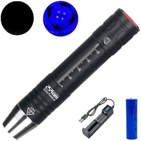 8 Watts UV LED Shortwave Ultraviolet Light 254nm Minerals Phosphor ...