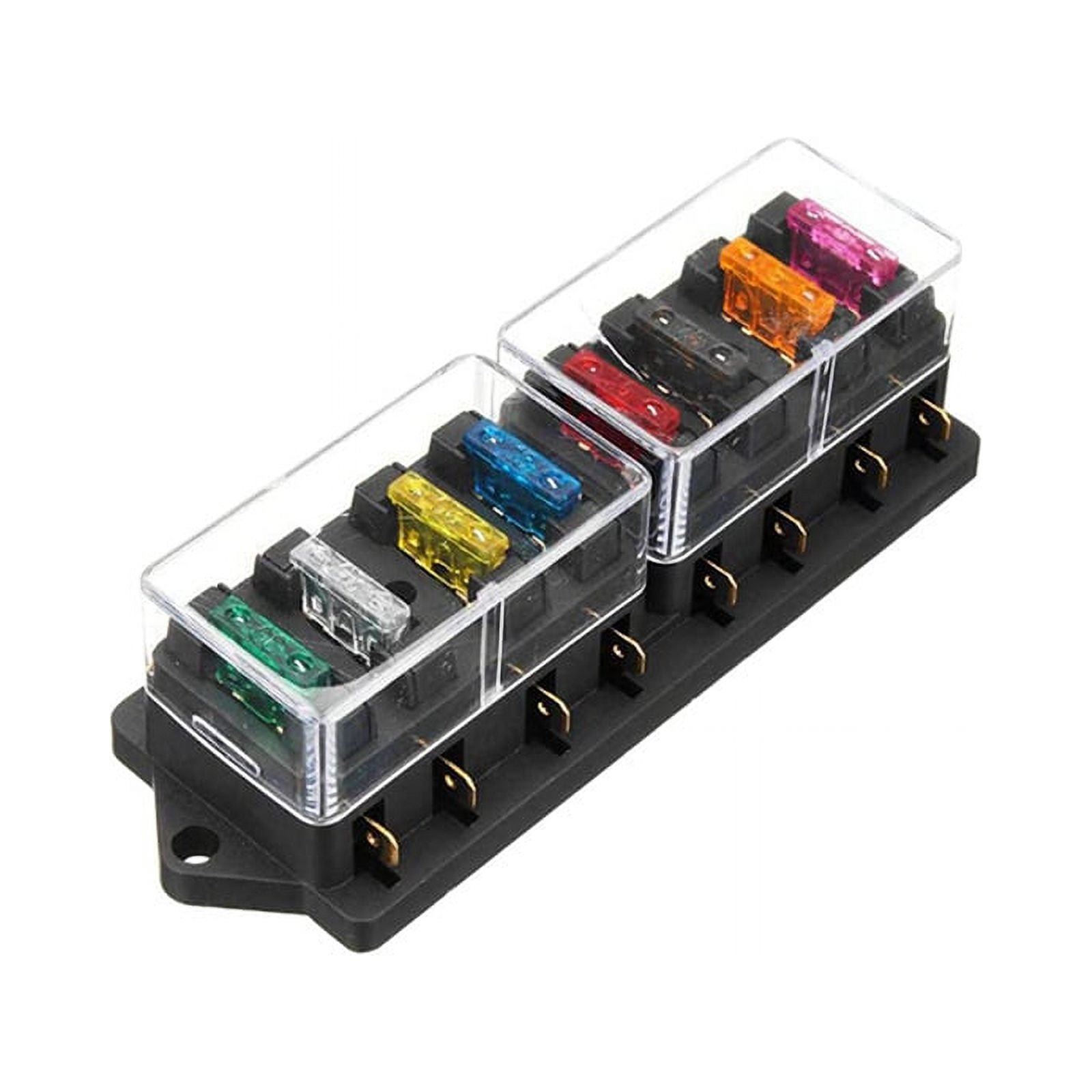 8-Way Car Medium Insert Fuse Box Multi-Way Overload Modified Base ...