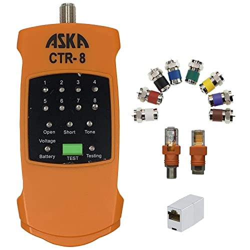 8-Way Coaxial Cable Mapper Locator Toner Tracer, Circuit Tester, Coax ...