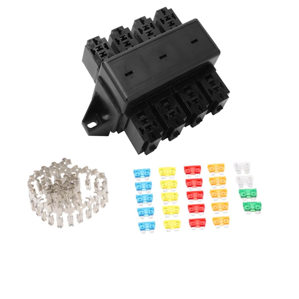 8 Way Relay Sockets Relay Block Box Universal For Car Truck Marine Boat ...