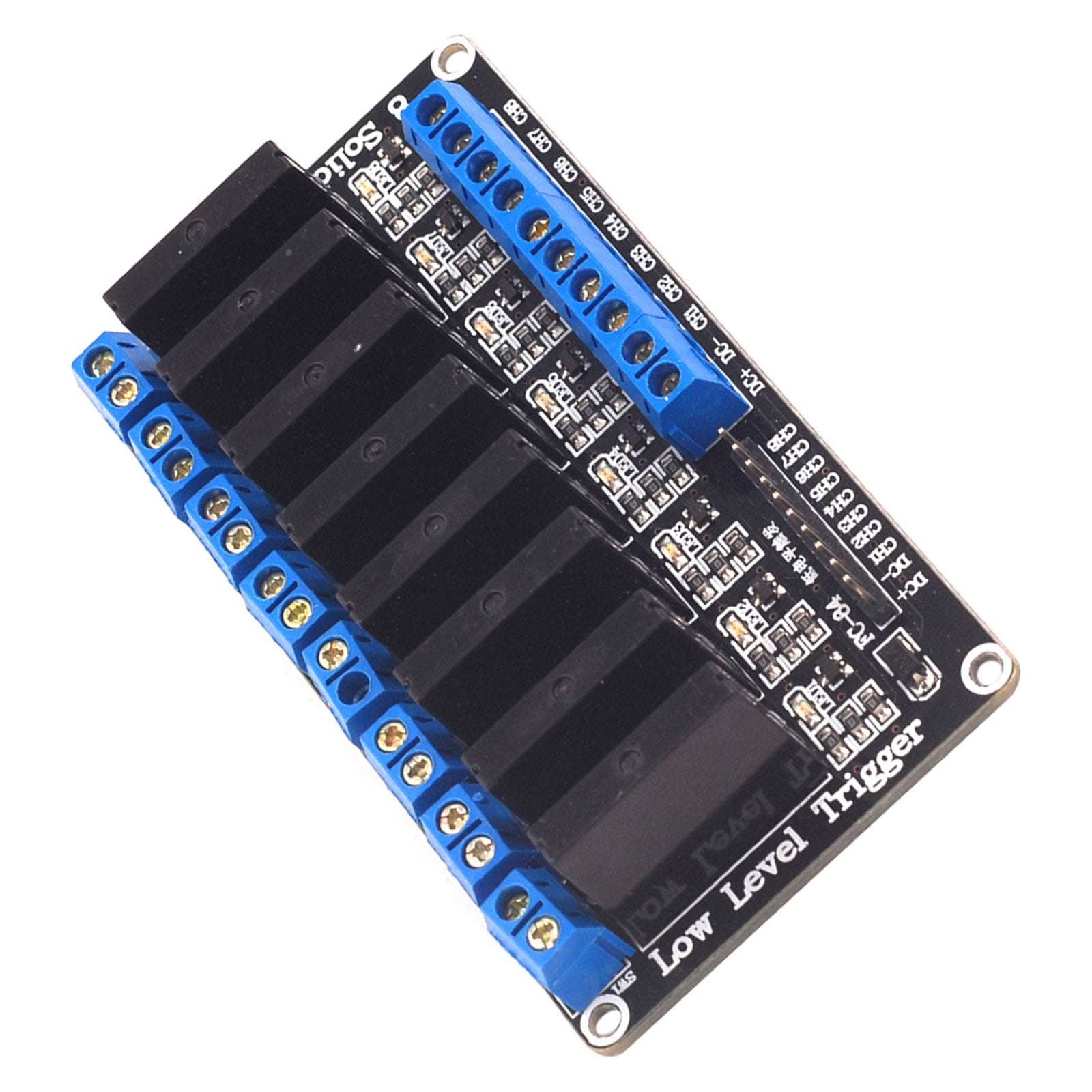 8 Way Relays Board DC5V 12V 24V High and Low Triggering Optional For ...