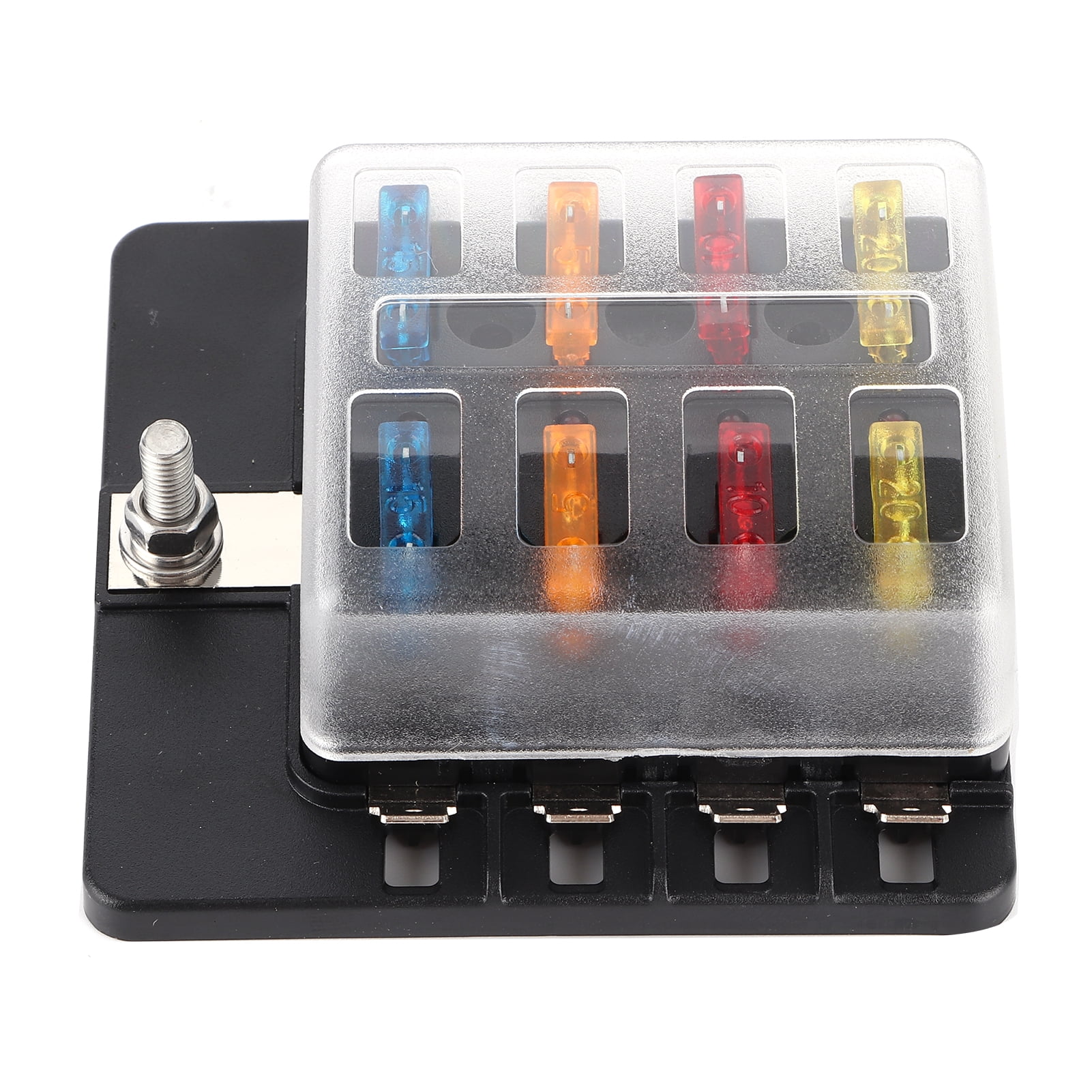 8‑Way Terminal Fuse Box Car Boat Blade Fuse Block Holders with LED ...