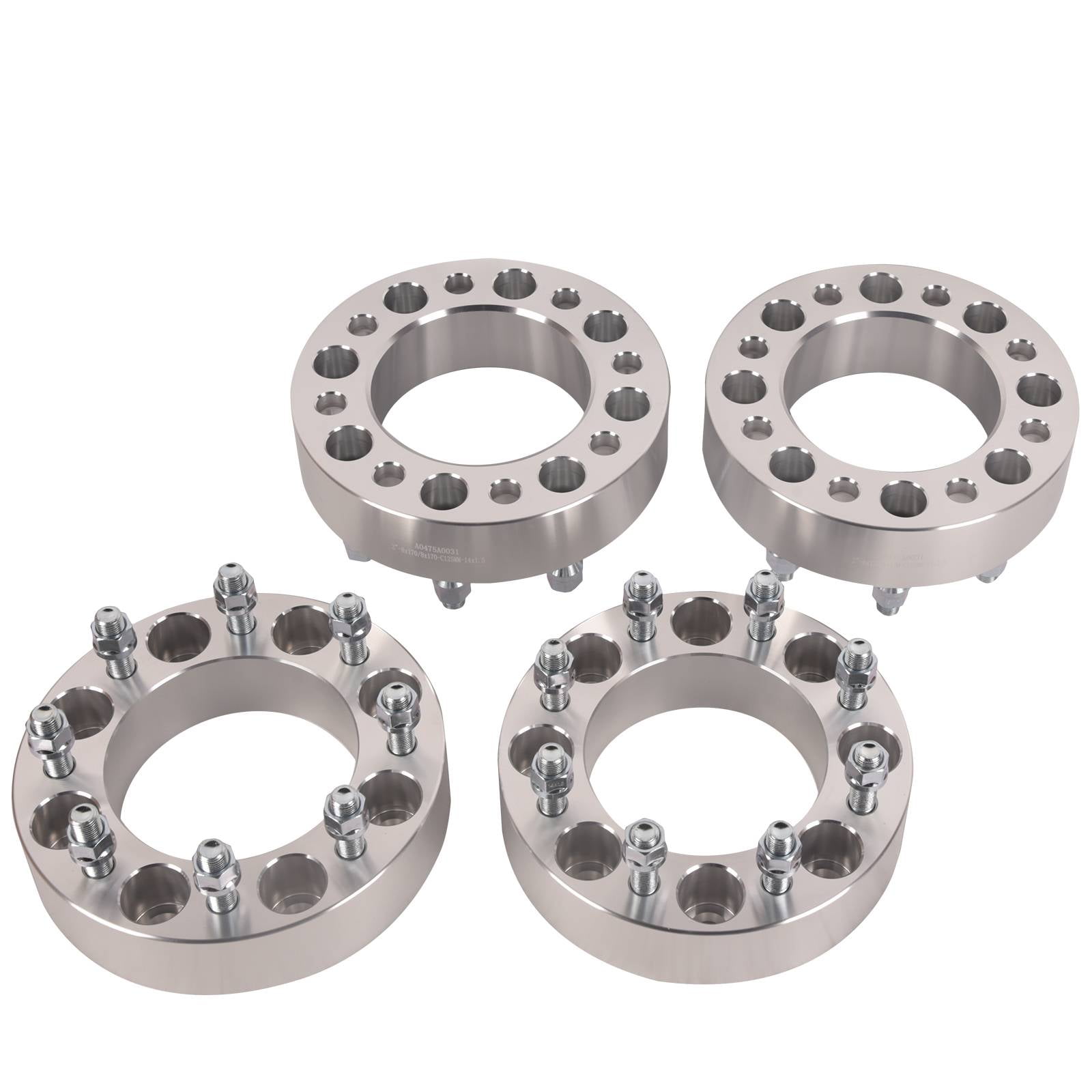 8 Wheel 2 Inch 8x170mm M14x1.5 Thread 6061 Aluminum 4-Pack - Walmart.com