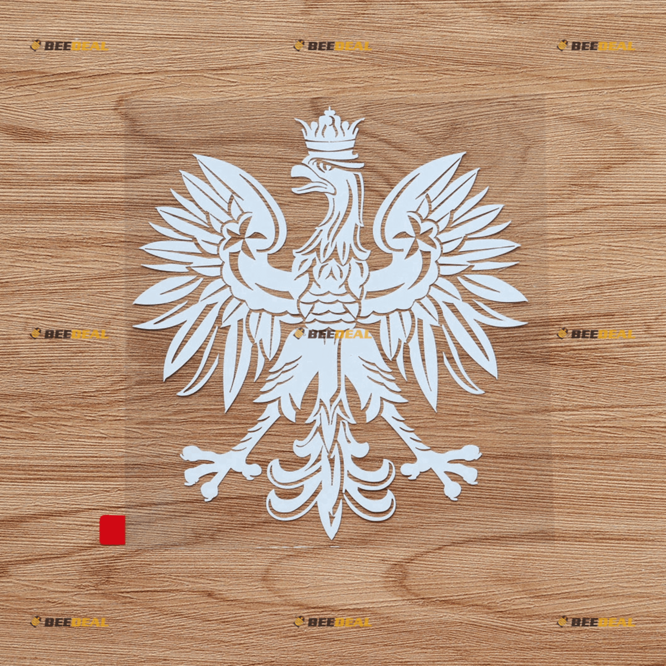 8" White Polish Eagle Coat of arms of Poland Polski Decal Sticker Car ...