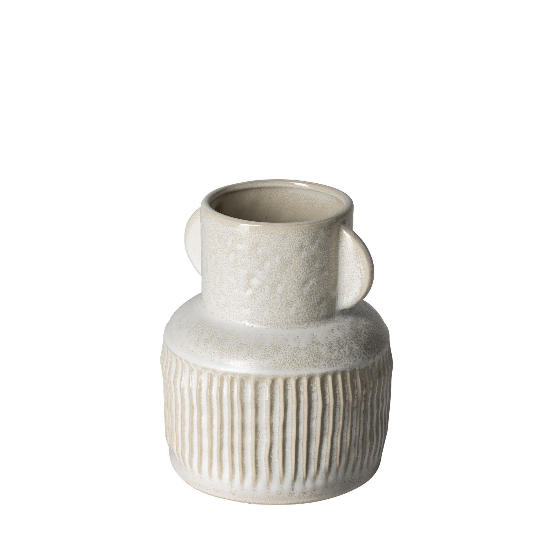 8" Whitewash Handled Textured Ceramic Vase - Walmart.com