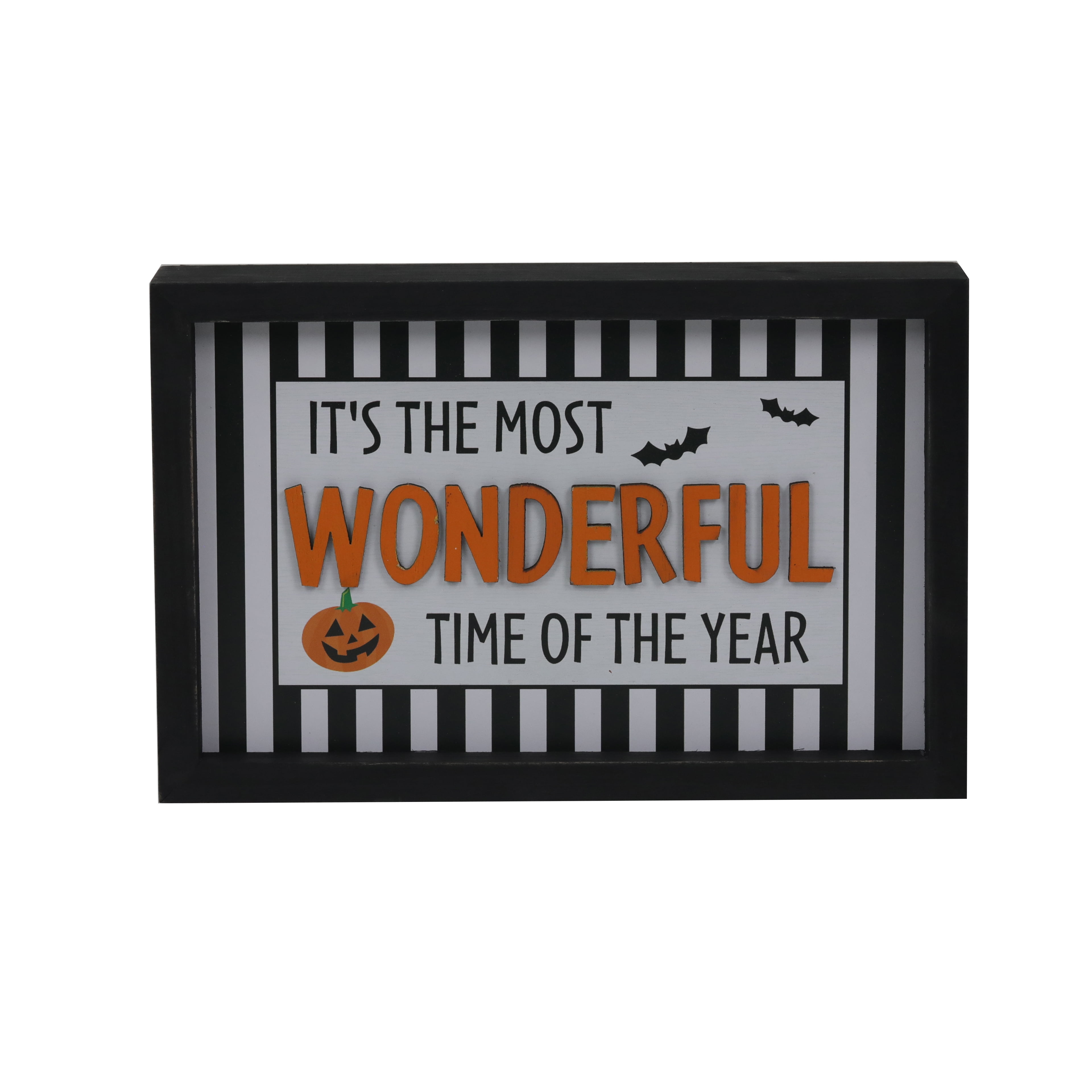 8" Wonderful Time Block Tabletop Sign by Ashland® - Halloween Home ...