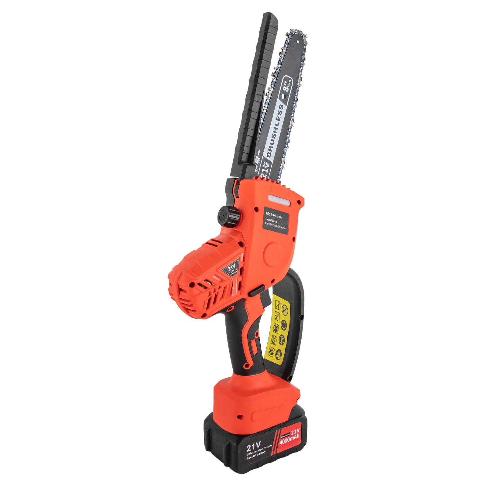 8" Wood Cutter Saw with 2 Batteries Portable Cordless Electric Chainsaw ...