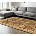 8' X 10' Gold Tan And Black Geometric Hand Tufted Area Rug - Walmart.com