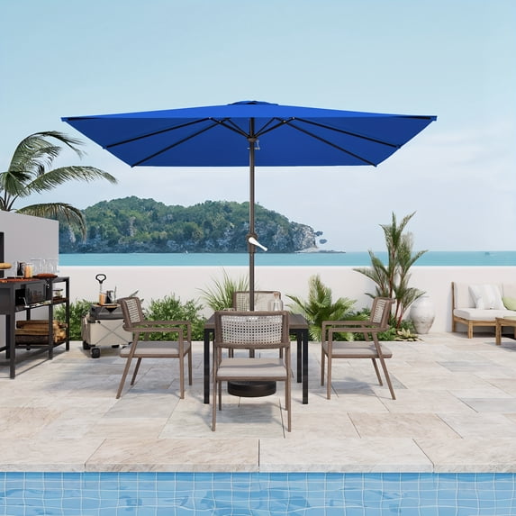 8' X 10' Rectangular Patio Umbrellas for Outdoor, Outdoor Table ...