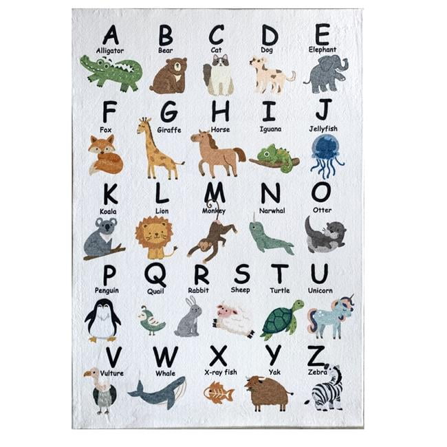 HomeRoots 570022 8 x 11 ft. Juvenile Alphabet Youthful Rectangle Area ...