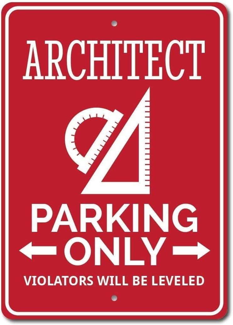 8"X 12" Architect Parking Sign, Architect Tin Sign For Architect Decor ...