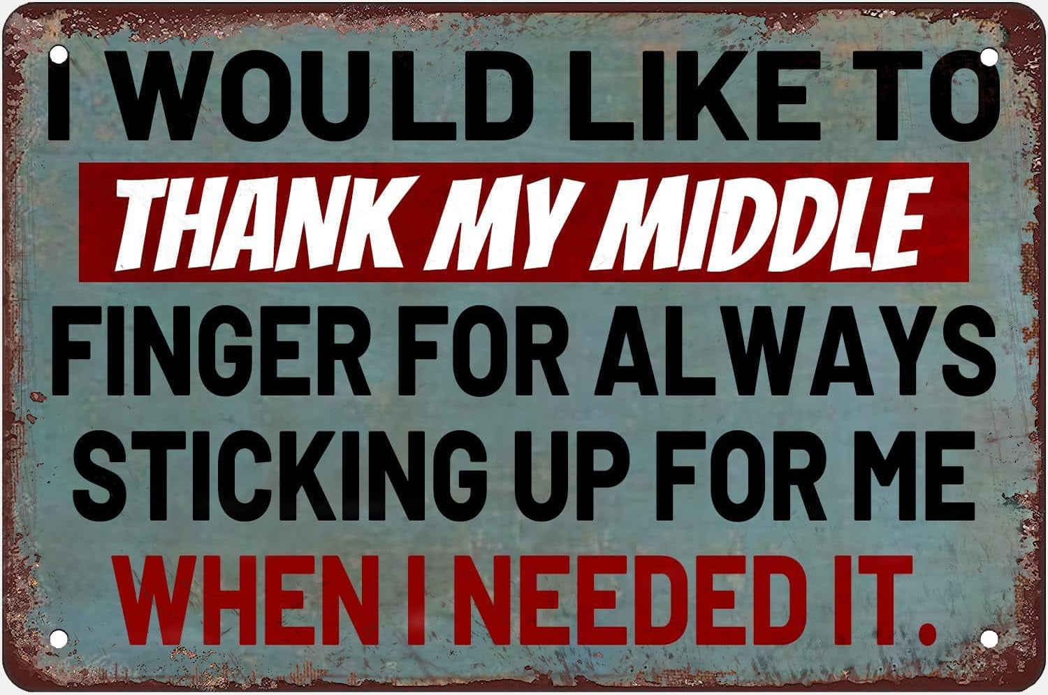 8"X 12" Funny Bar Signs Sarcastic Metal Tin Signs I Would Like To Thank ...