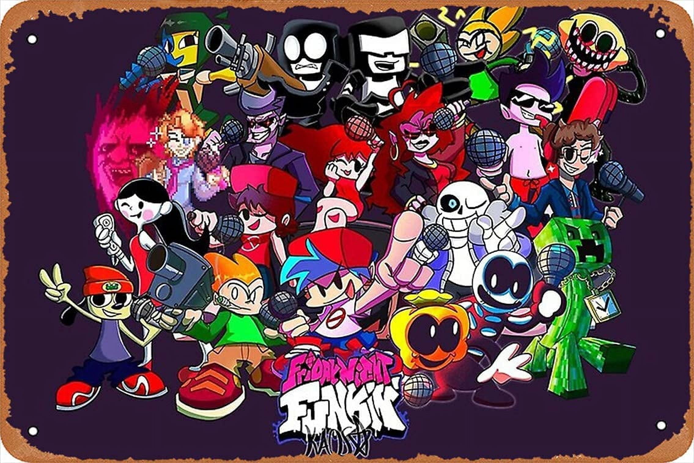 8 X 12 Metal Tin Signs - Friday Night Funkin Vintage Look Metal Tin ...