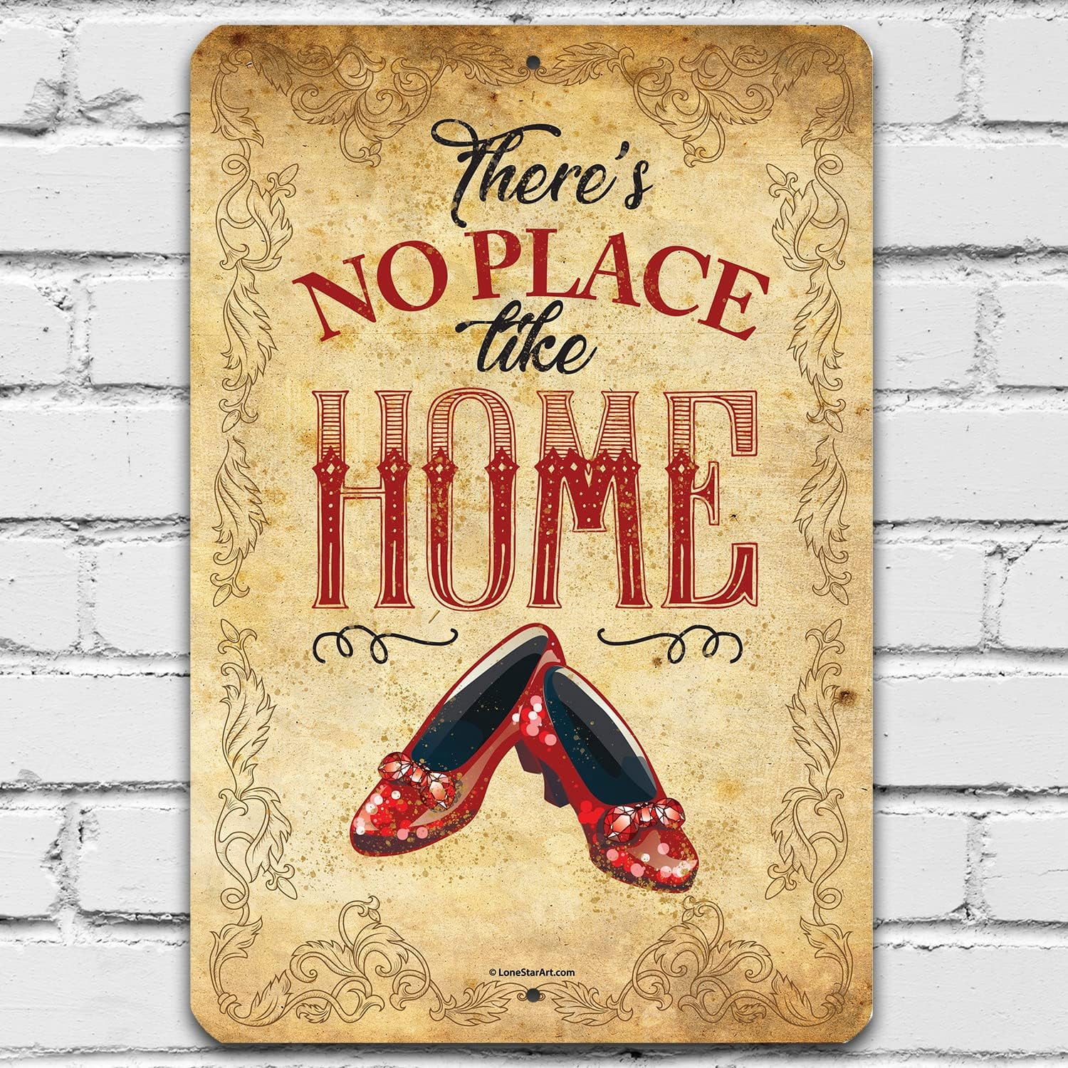 8"X 12" There's No Place Like Home Vintage Tin Sign Indoor Outdoor Wall ...