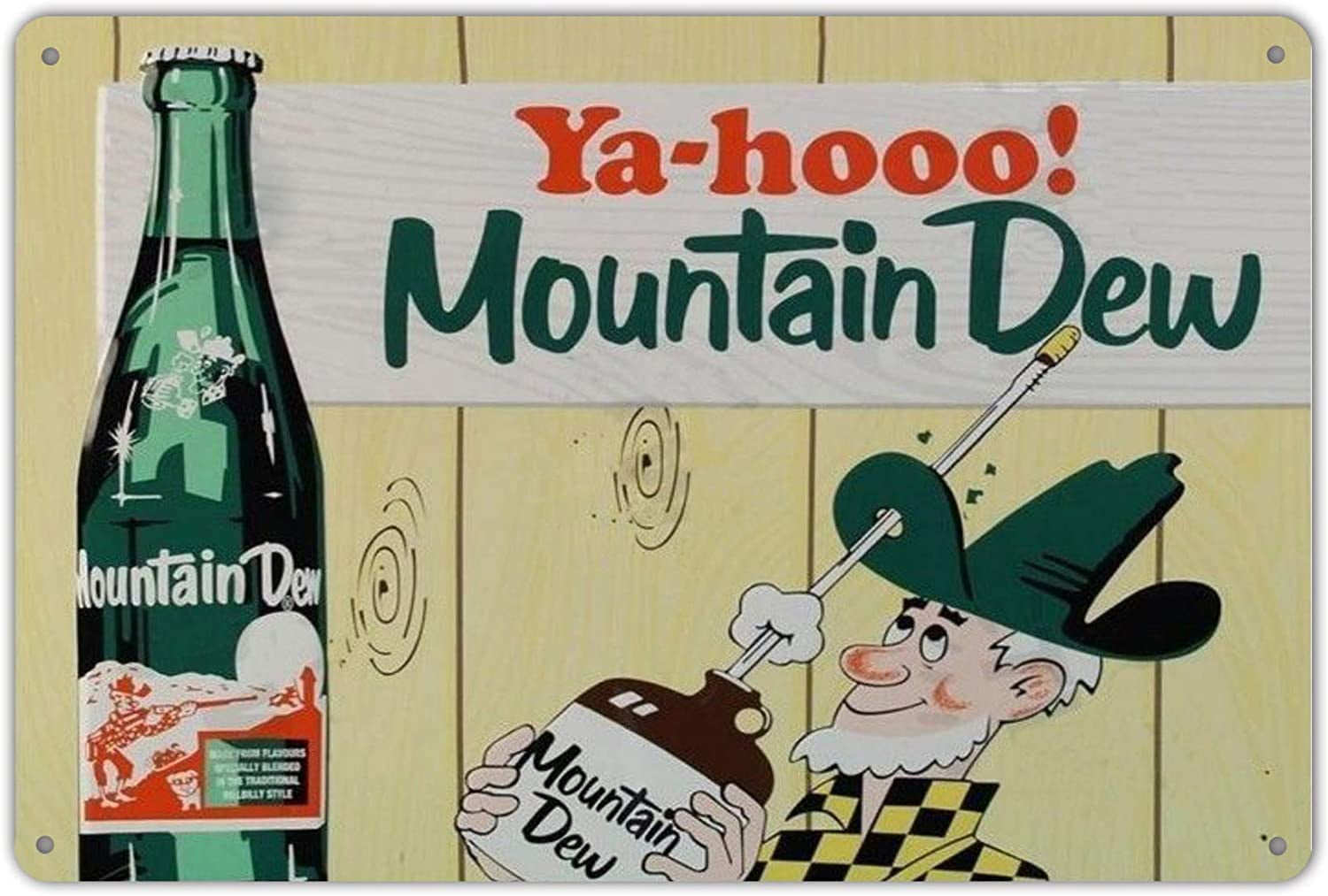8"X 12" Vintage Metal Tin Sign Mountain Dew Soda Pop Store Advertising ...