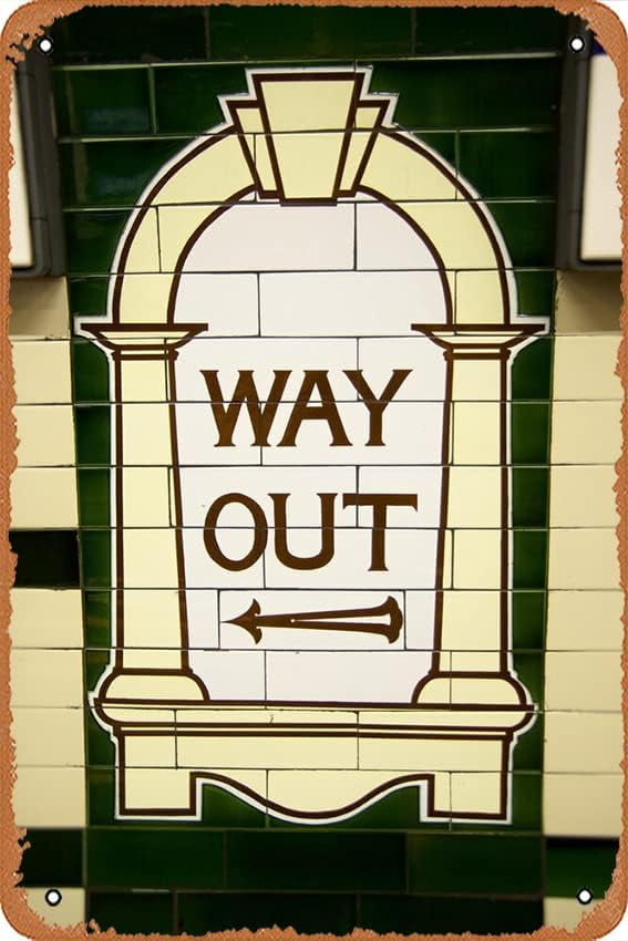 8"X 12" Way Out London Underground Sign – Poster Retro Metal Sign ...