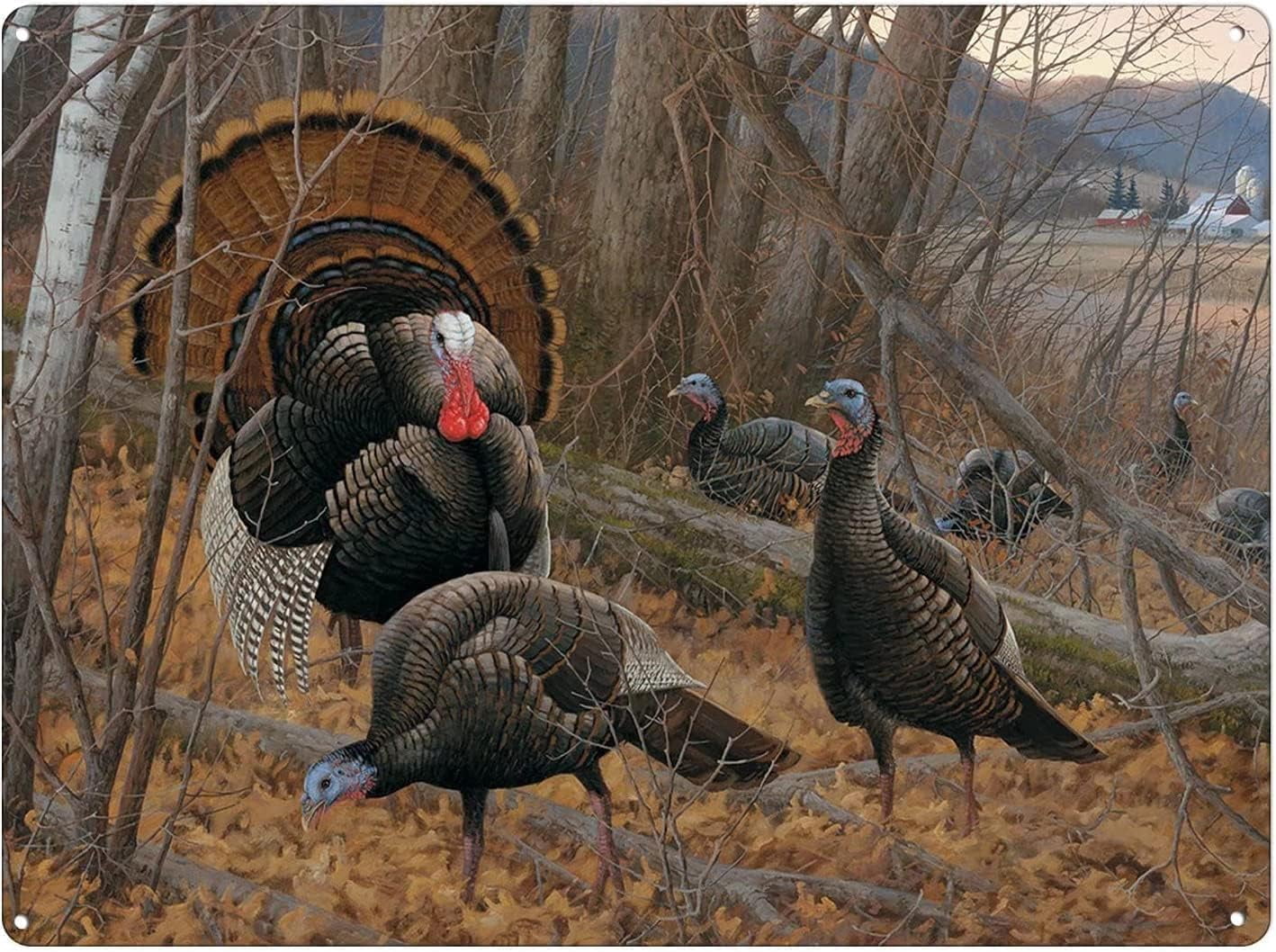 8"X 12" Wild Turkey Vintage Metal Tin Sign Art Plaque Wall Decor Look ...