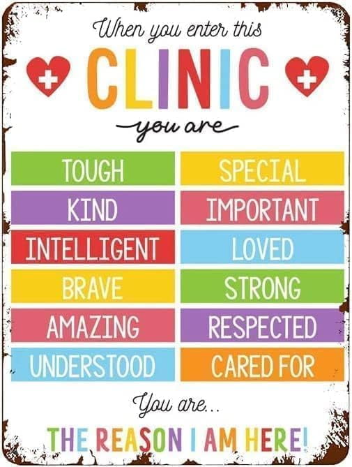 8"X 12" When You Enter This Clinic Metal Sign Printable School Health ...