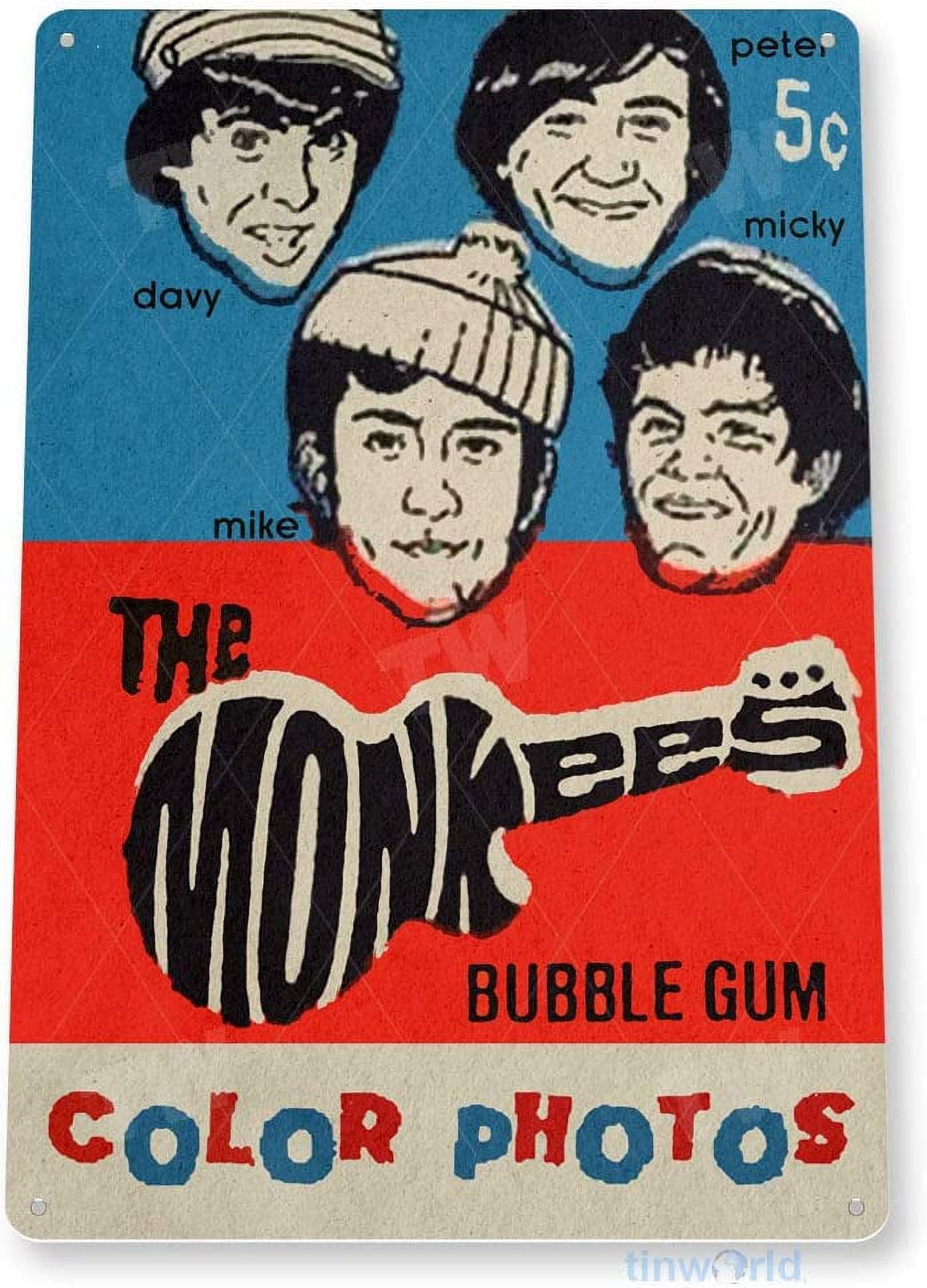 8 X 12 inch Metal Tin Sign -Monkees Bubble-Gum FOOD KITCHEN COTTAGE ...