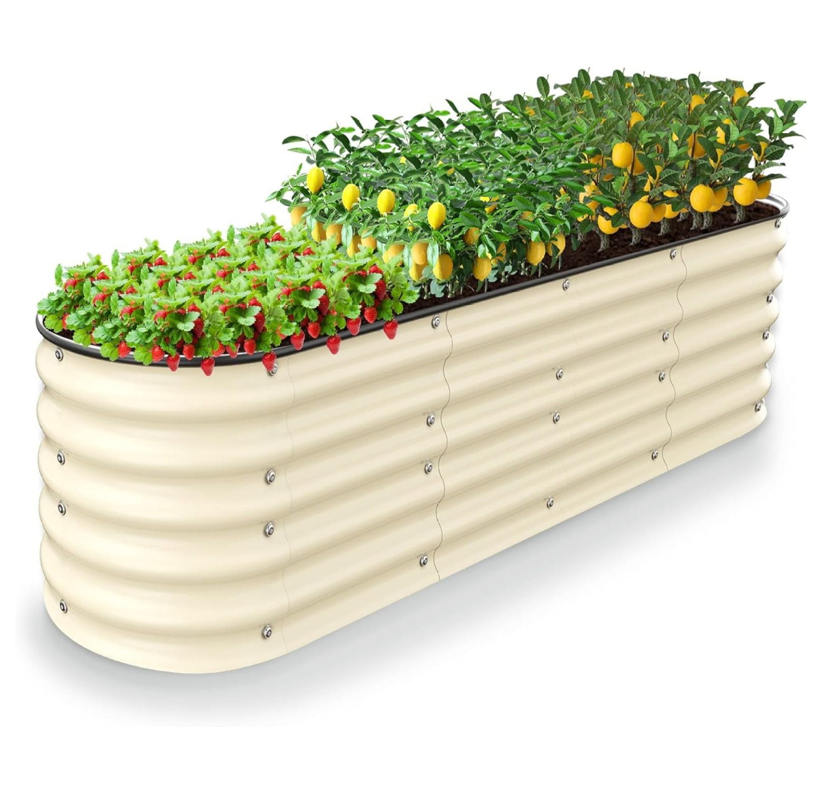 8 X 2 X 1.4Ft Raised Garden Beds Kits, Galvanized Raised Garden Beds ...