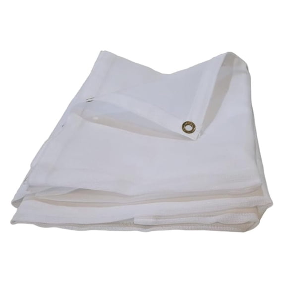 8'X10' (White) Heavy Duty Mesh Tarp Net Sail Sun Shade Awning and Fence ...