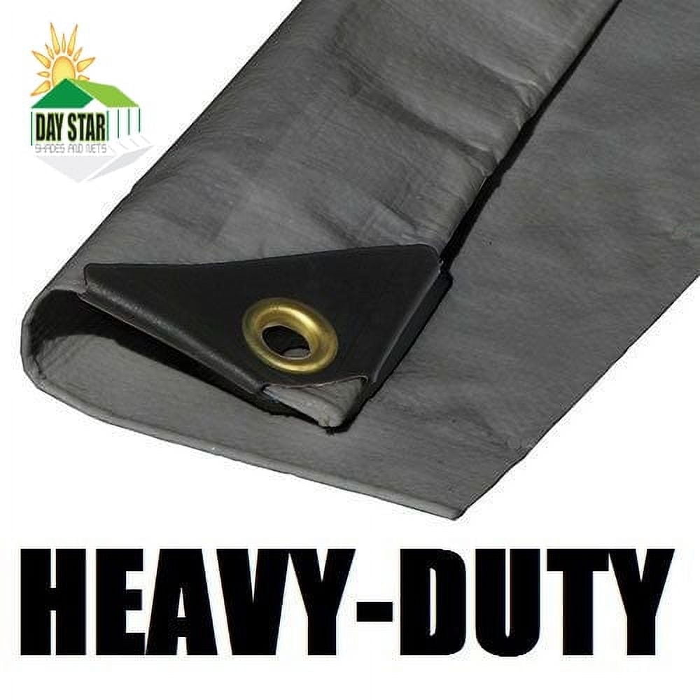 8'X8' Silver Tarp EXTRA Heavy Duty 12 mil 3 Ply Coated Reinforced ...