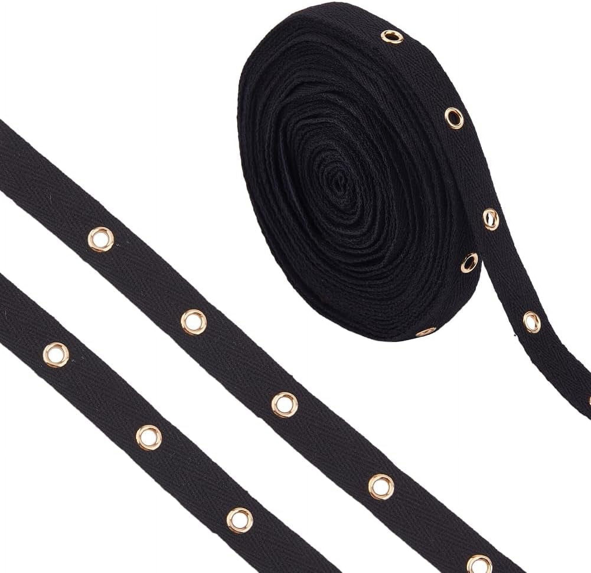 8 Yards Metal Eyelet Trim with Grommets Black Eyelet Grommet Tape ...