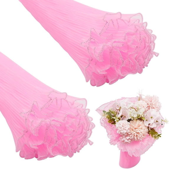 8 Yards x 11 Inch Floral Wrapping Mesh Paper Florist Wrinkled Wavy Net ...