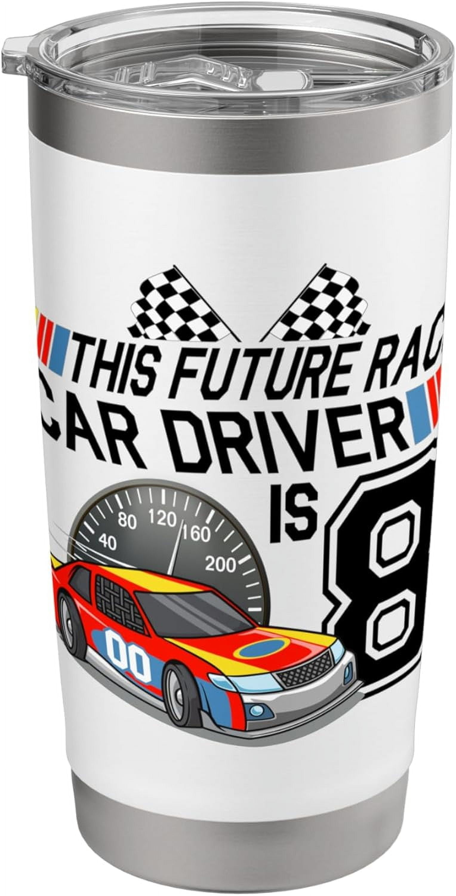 8 Year Old Race Car Birthday 8th Stock Car Racing Party Gift Stainless ...
