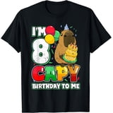 8 Years Old Capy Birthday To Me 8Th Birthday Capybara Unisex S-5XL T ...