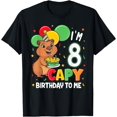 8 Years Old Capy Birthday To Me 8Th Birthday Capybara Unisex S-5XL T ...