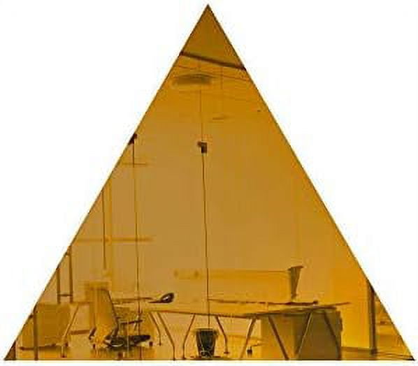 8” Yellow Triangle Blank Mirror Discs Smooth Edge DIY Plexiglass Tiles ...
