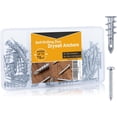 #8 Zinc Self-Drilling Drywall Anchors, 60 count Hollow Wall Anchors and ...