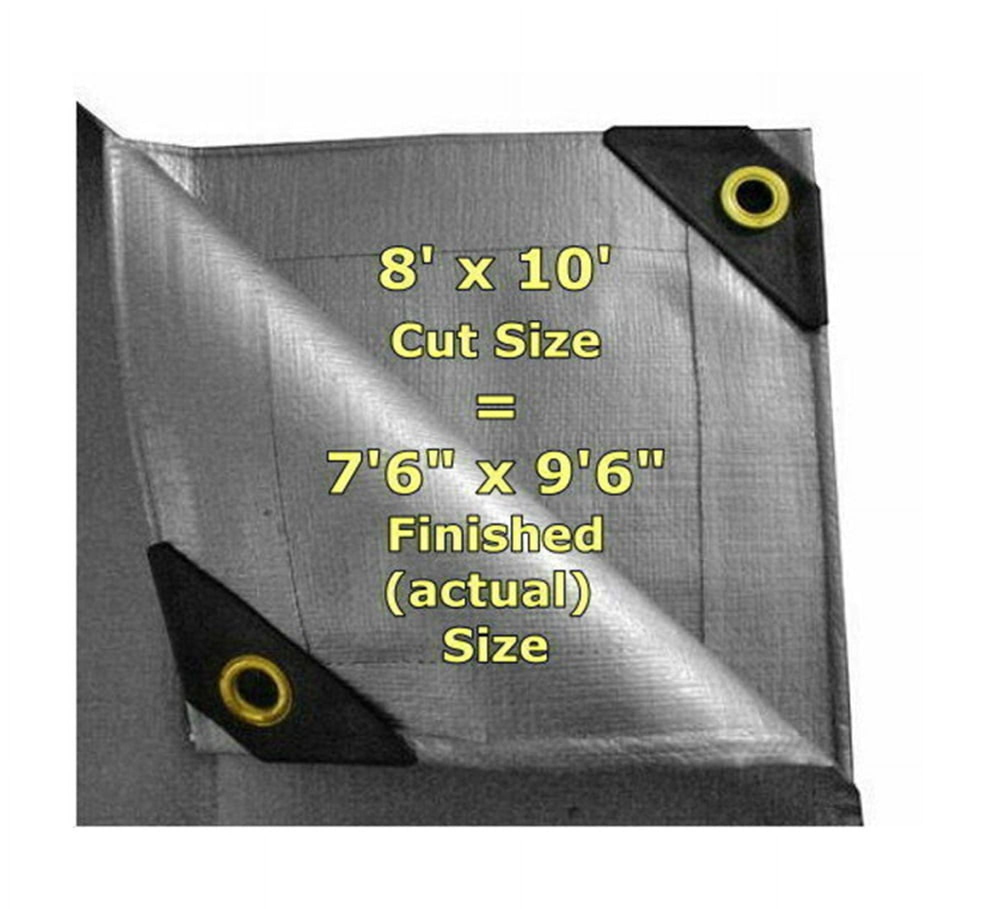 8 by 10 Feet 12 mil Heavy Duty Silver Poly Canopy Tarp - Walmart.com