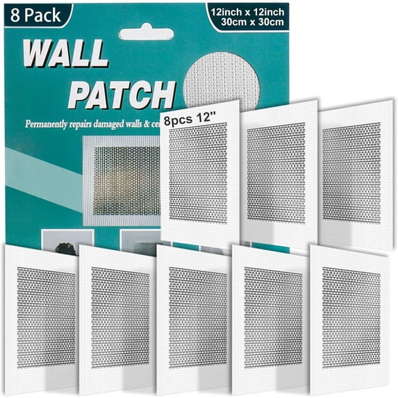 8 count 12 Inch Large Drywall Patch, Wall Repair Patches, Self-Adhesive ...