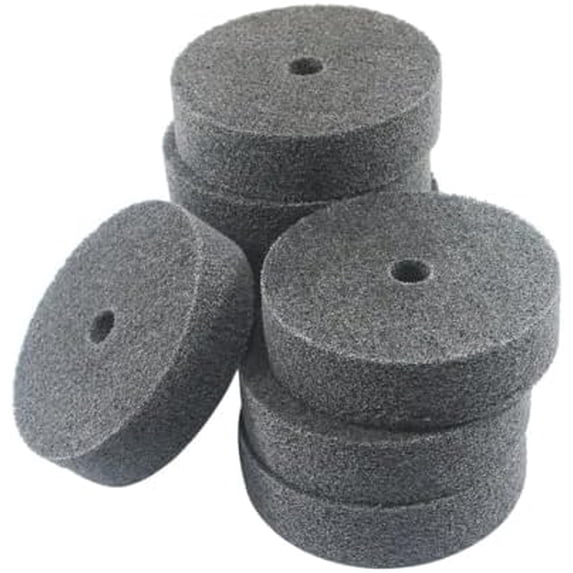 8 count 3'' Fiber Buffing Wheels, 3/8'' Arbor Hole Abrasive Fiber ...