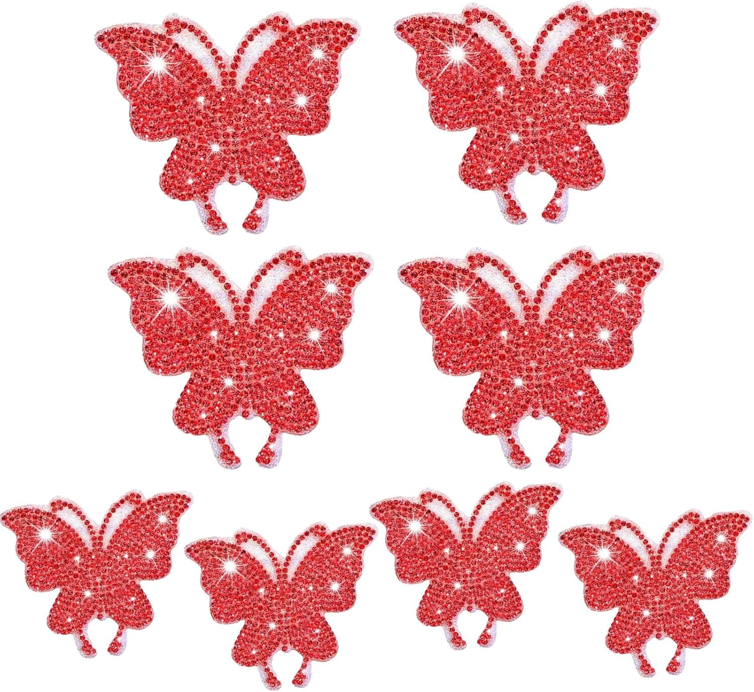 8 count Bling Stickers, Rhinestone Butterfly , Shiny Automotive ...