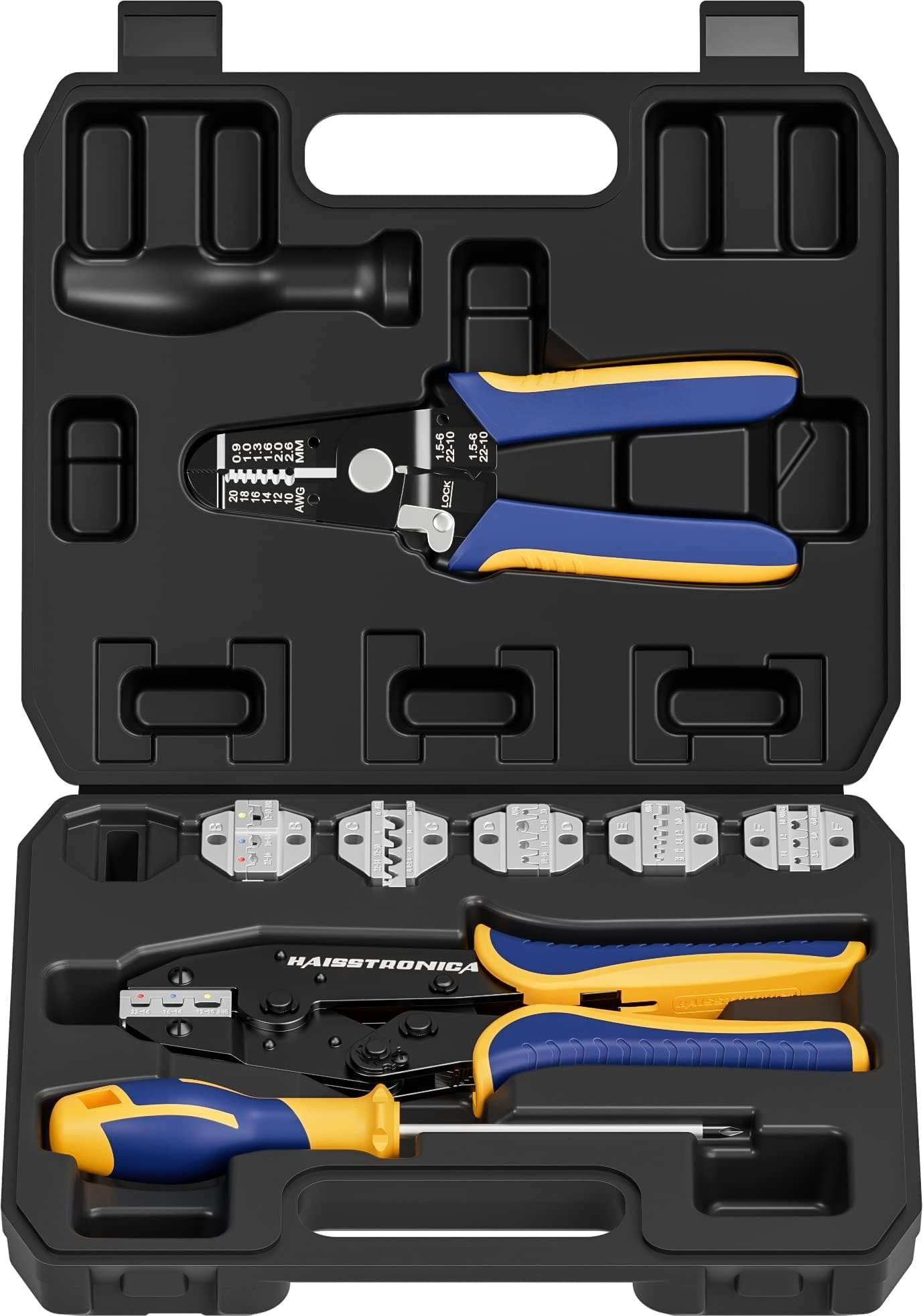 8 count Crimping Tool Set - Ratchet Wire Crimping Tool for Heat Shrink ...