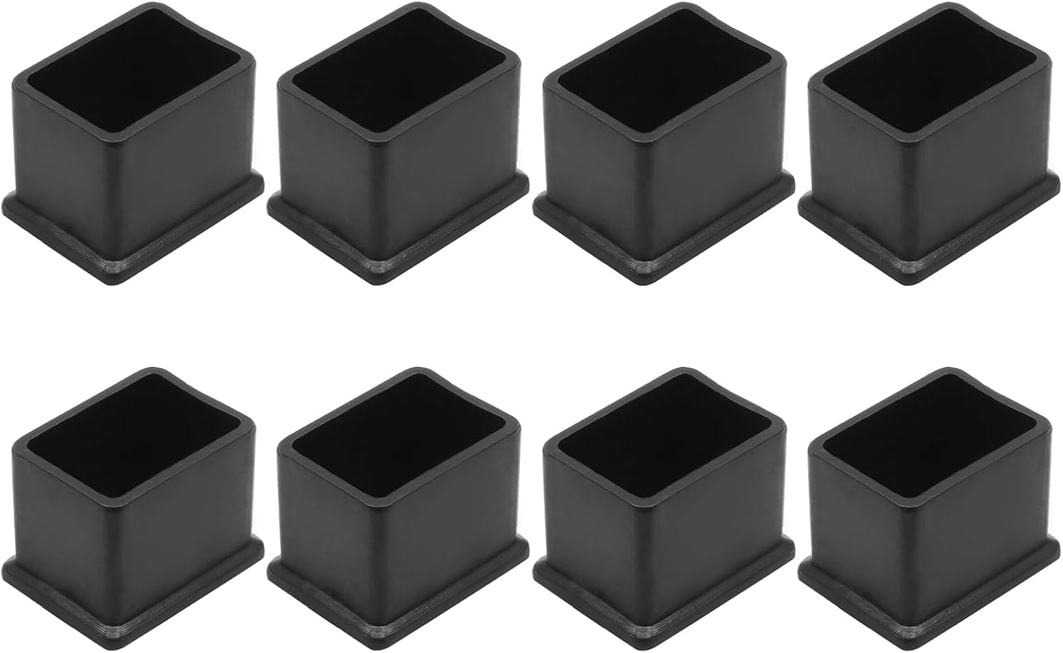 8 count Rectangle PVC Furniture Caps (4/5" x 1-1/5"), Vinyl Flexible ...