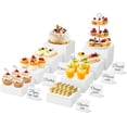 8 count White Buffet Risers with Mini Signs, Risers for Buffet Table ...